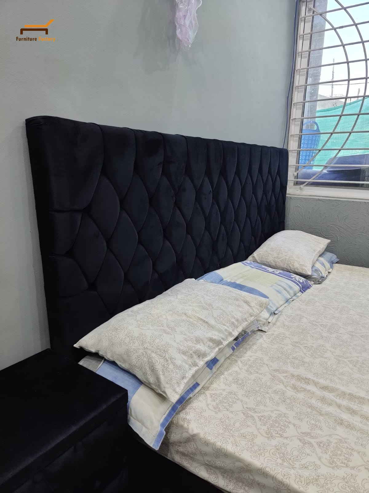 Stylish tufted wooden bed, furniture factory | Daraz.pk