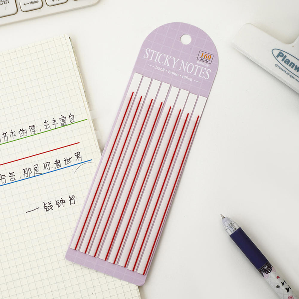 Self-adhesive Sticky Notes Non-bleeding Pre-cut 160 Sheets Transparent ...