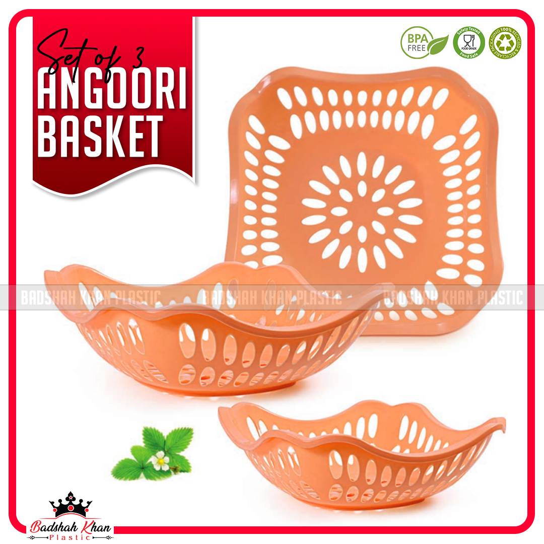 Angoori Basket Multipurpose Vanity Shelf Storage Baskets 3pcs Set ...