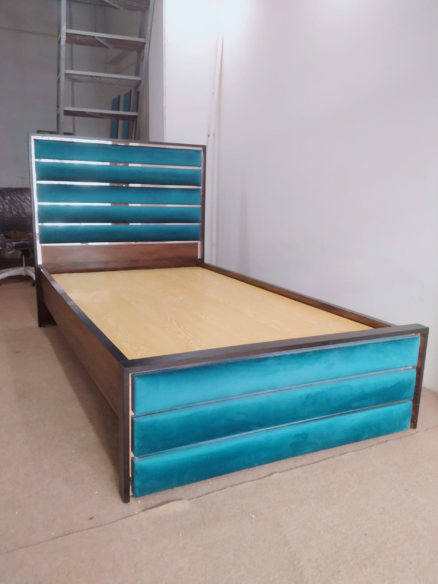 bed turkish style single bed for kids and adults , custion covered back ...