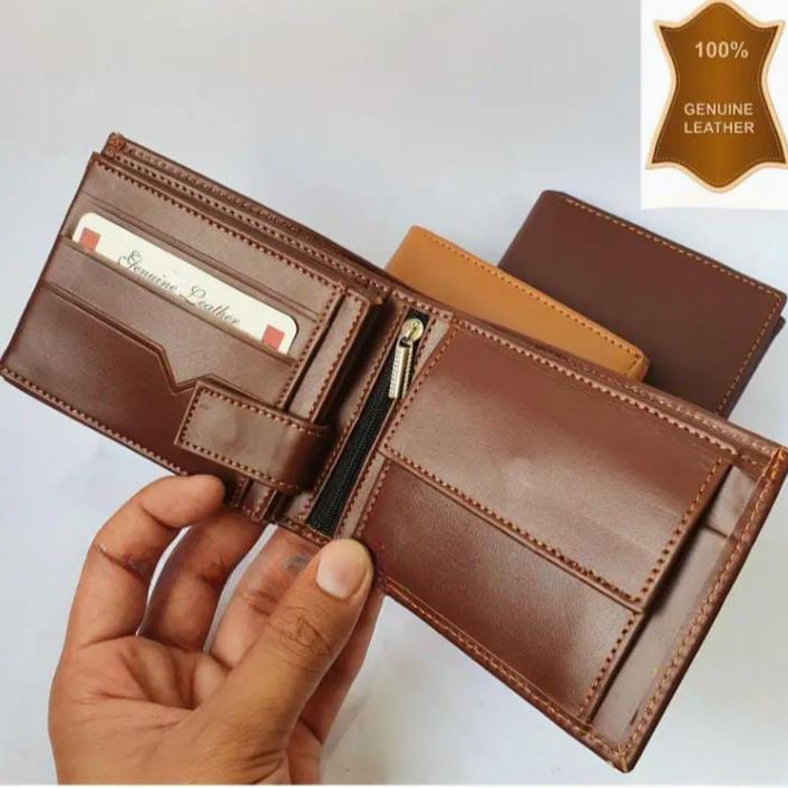 Pure leather wallet 100% genuine leather premium quality | Daraz.pk