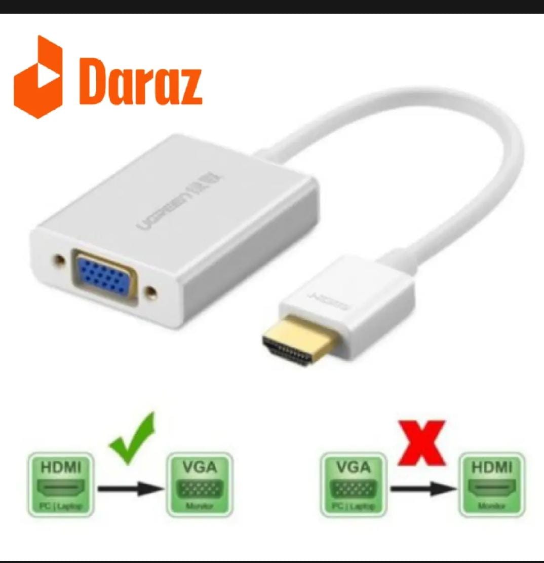 HDMI to VGA Converter With Sound-white | Daraz.pk