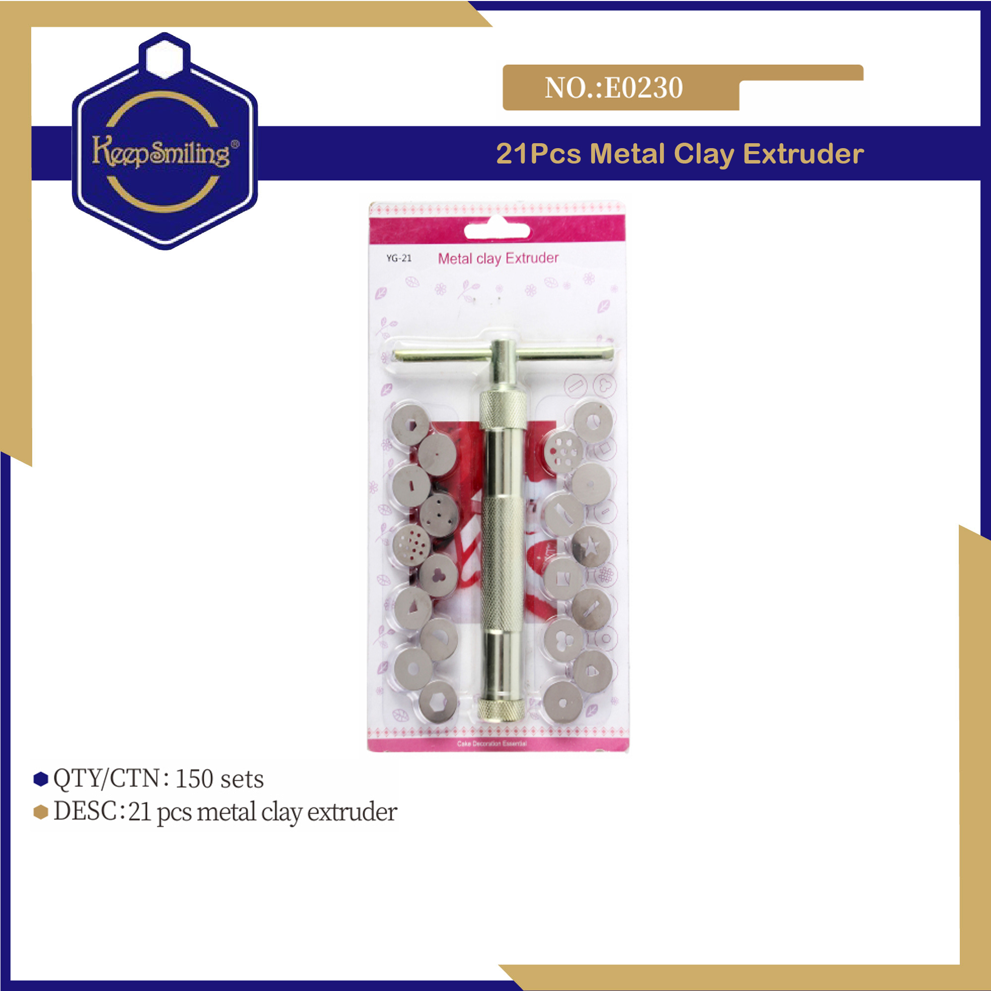 Keep Smiling E0230 21pcs Metal Clay Extruder | Daraz.pk