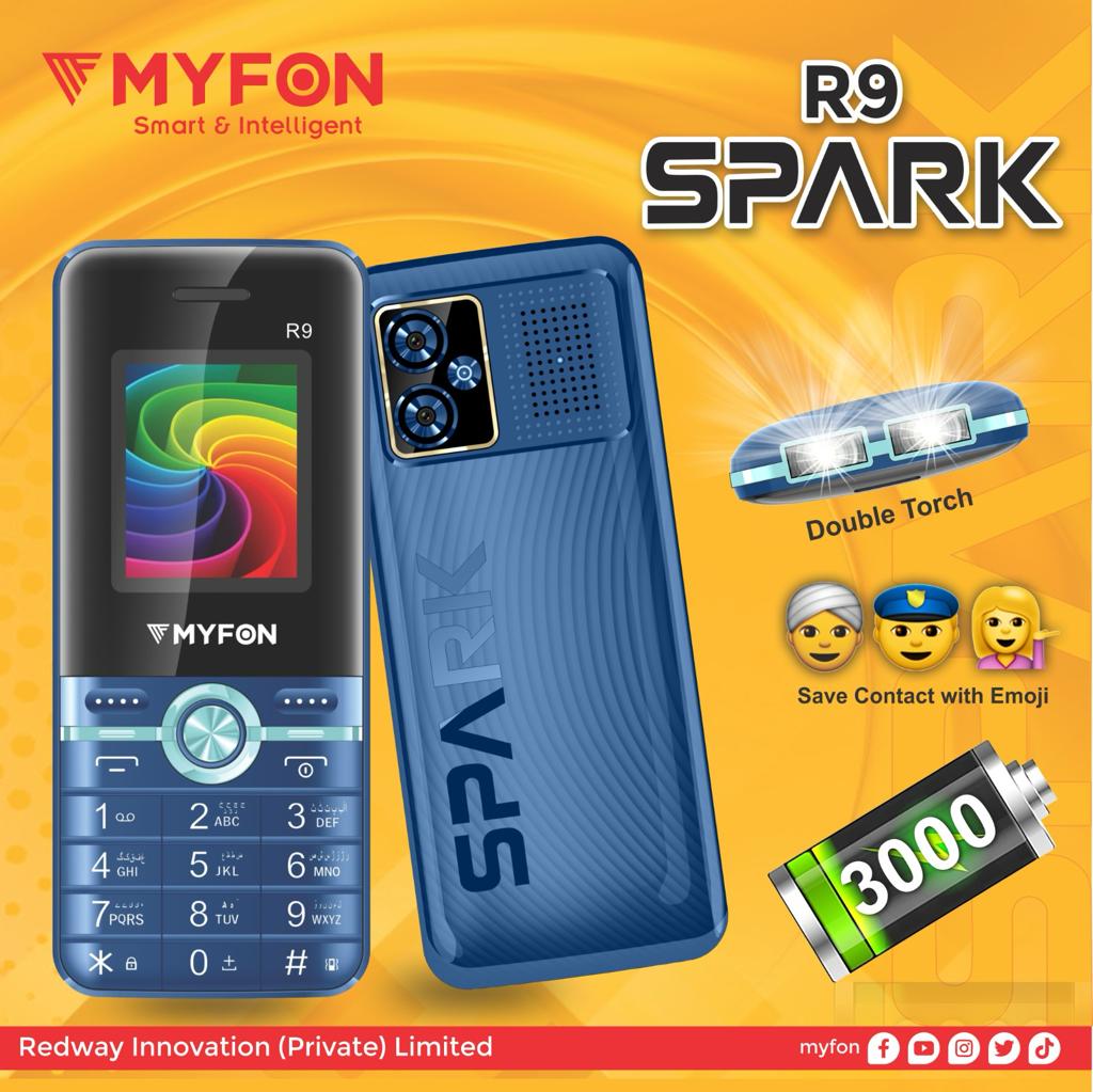 Myfon Spark R9 - Triple Sim - 1.8 Inch Display - 3000mAH Battery - PTA Approved - 1 Year Brand ...