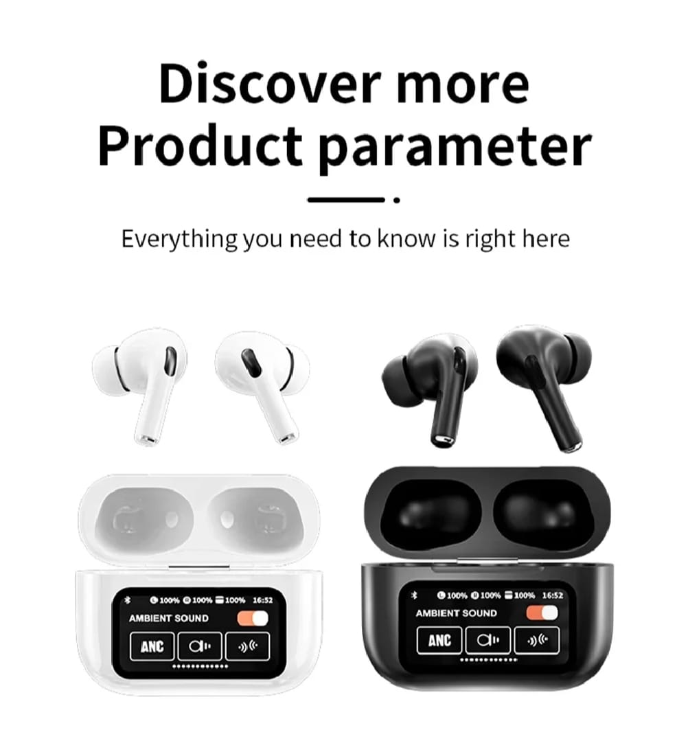A9 pro Touch Screen Airpods Pro - ANC/ ENC Wire Less Earbuds With ...