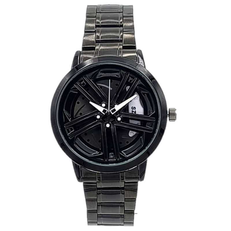 Wheel Watch Rotation Wheel Sports Car Rim Luxury Men's Watch Spinning ...