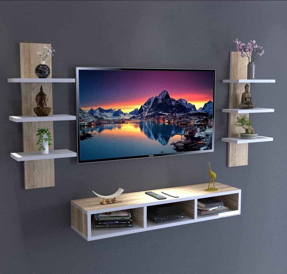 Engineered Wood Wall Mount TV Unit/TV Stand/Wall Set Top Box Stand/TV ...