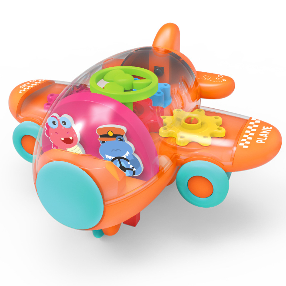 Adventure Wings Friction-Powered Gear-Lit Airplane Toy With Transparent ...