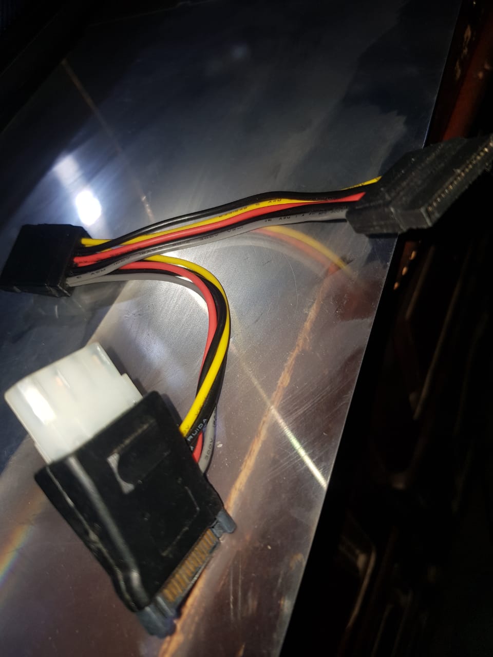 Sata To 2 Double Sata Connector+Molex .,Sata To Sata Connector 100 ...
