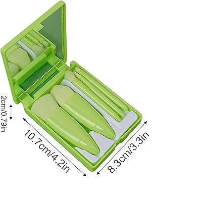 5pcs Mini Makeup Brushes Set With Mirror Professional Travel Small ...