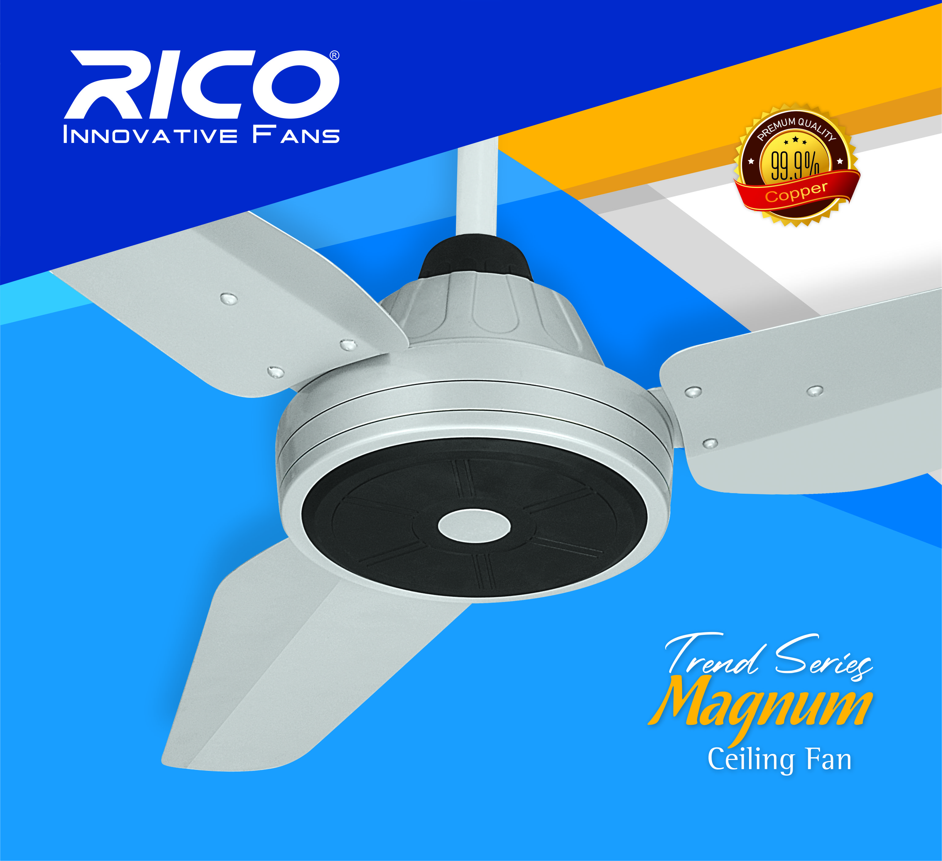 Rico Innovative AC Inverter Ceiling Fan - Magnum Model 56'' - 100% ...