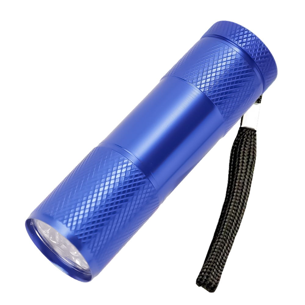 9LED UV Mini Portable Flashlight Purple Light Anti-Skid 395nm Backlight ...