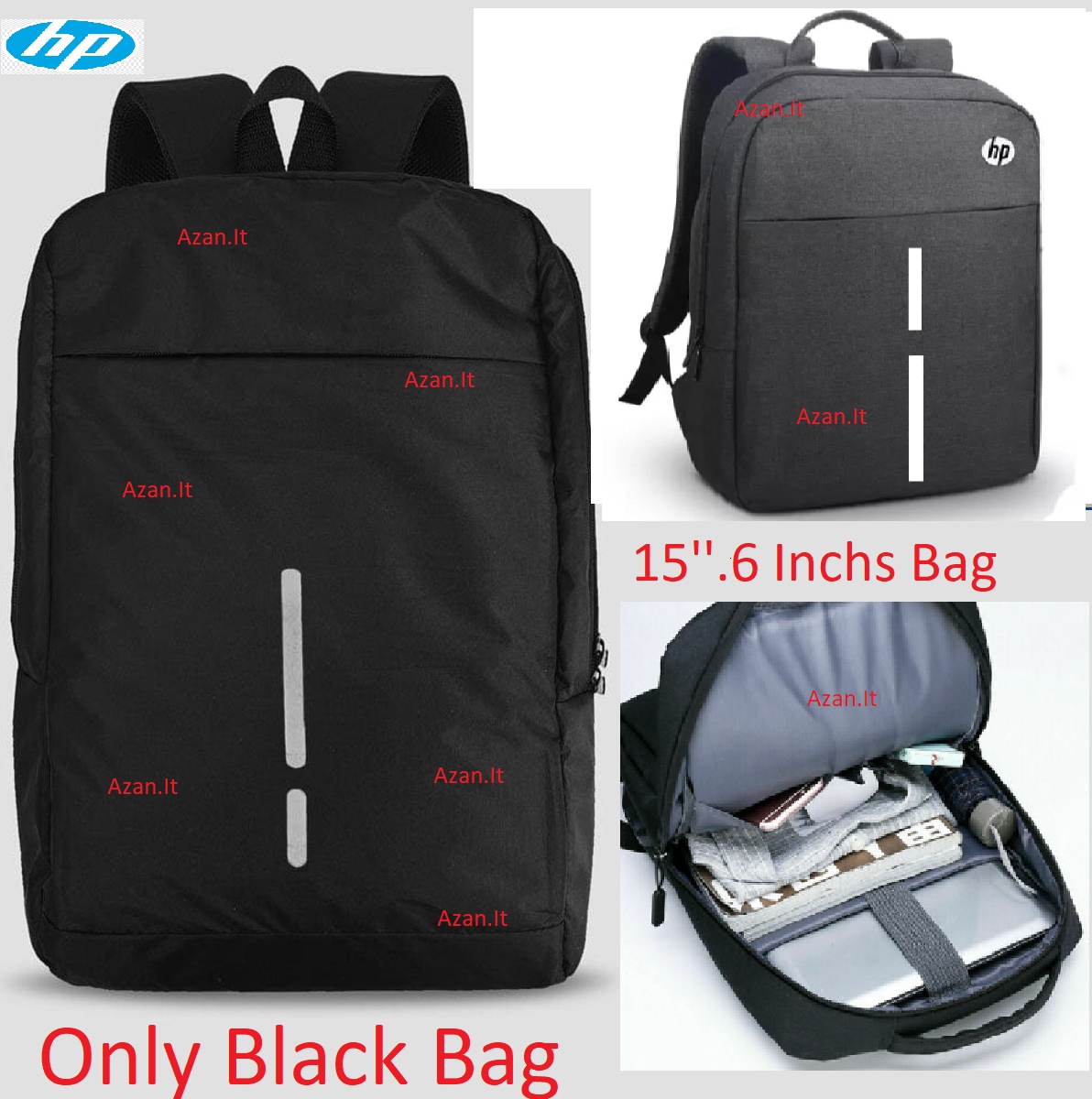 HP Laptop Bag Value Backpack 15-6inch Laptop Sport Bag Only Black ...