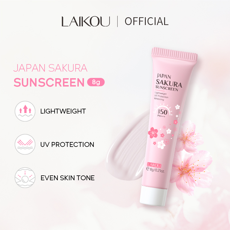 LAIKOU Sakura Face Body Sunscreen SPF50 PA+++ Long Lasting Waterproof ...