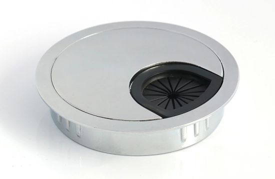 60mm Metal Computer desk hole cover Wire Hole Cover Table Cable Tidy ...