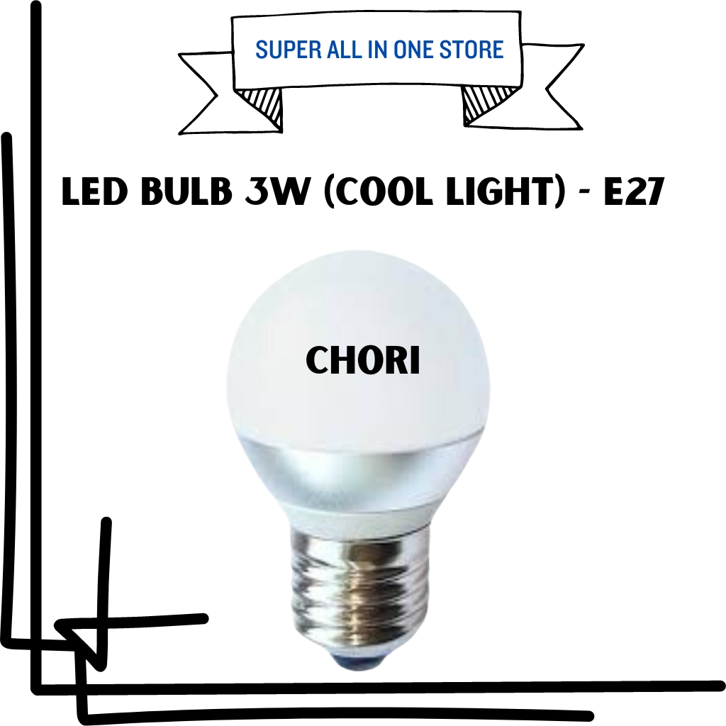 3W LED BULB STAR SERIES COOL E27 SCREW TYPE AND B22 PIN TYPE | 3W LED ...