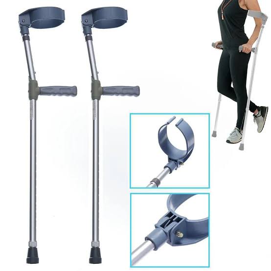 Walking Sticks Cane Crutch Lightweight Retractable Folded Elbow Arm ...