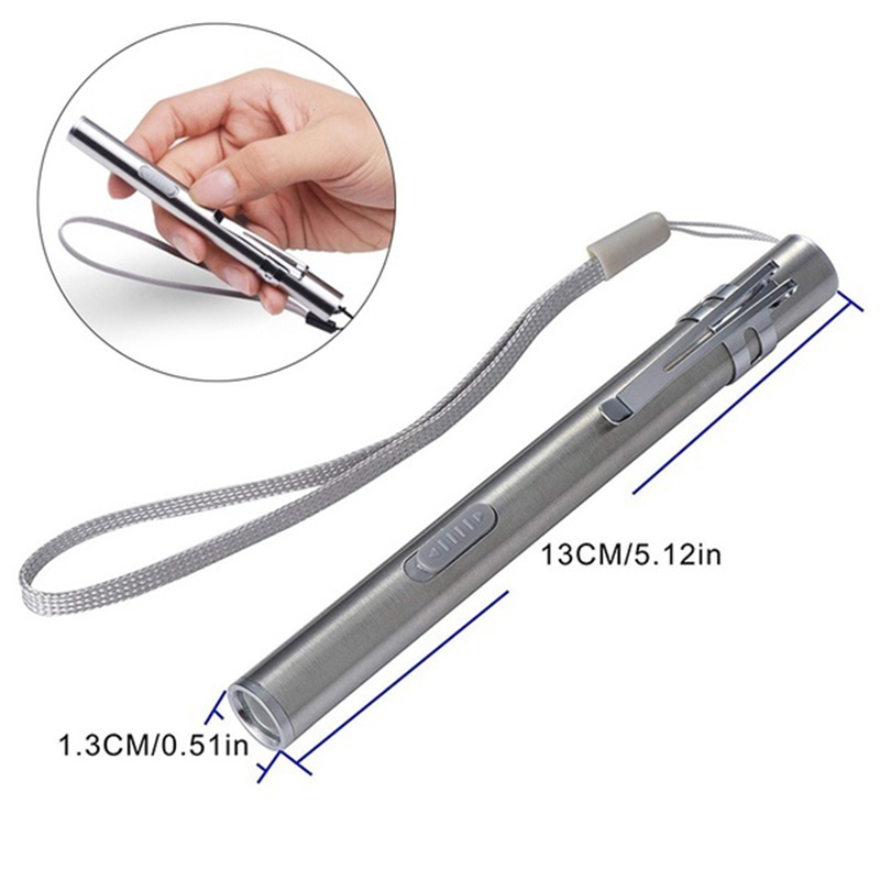 Mini Pocket Pen Flashlight Pencil Torch LED USB Rechargeable Light ...