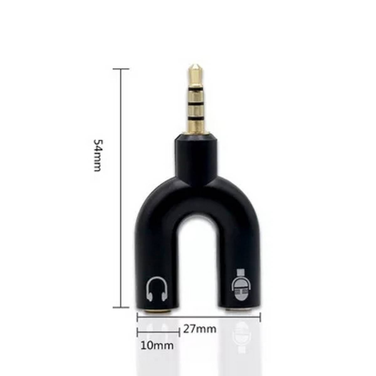 U Type Adapter Dual 3.5mm Headphone Plug Audio Cables Splitter ...