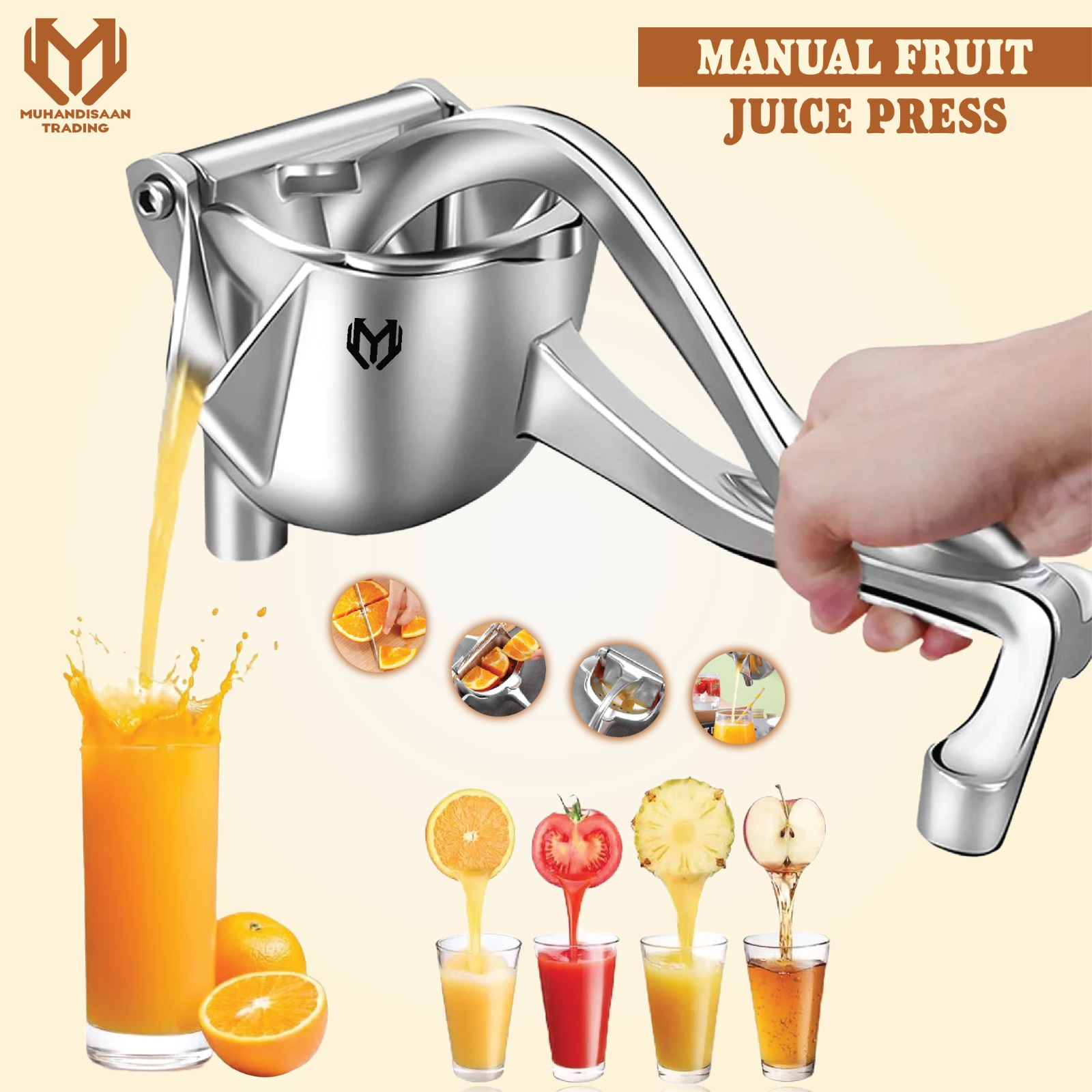 Manual Fruit Juicer, Fruit Juice Extractor, Hand Press Juicer Machine ...