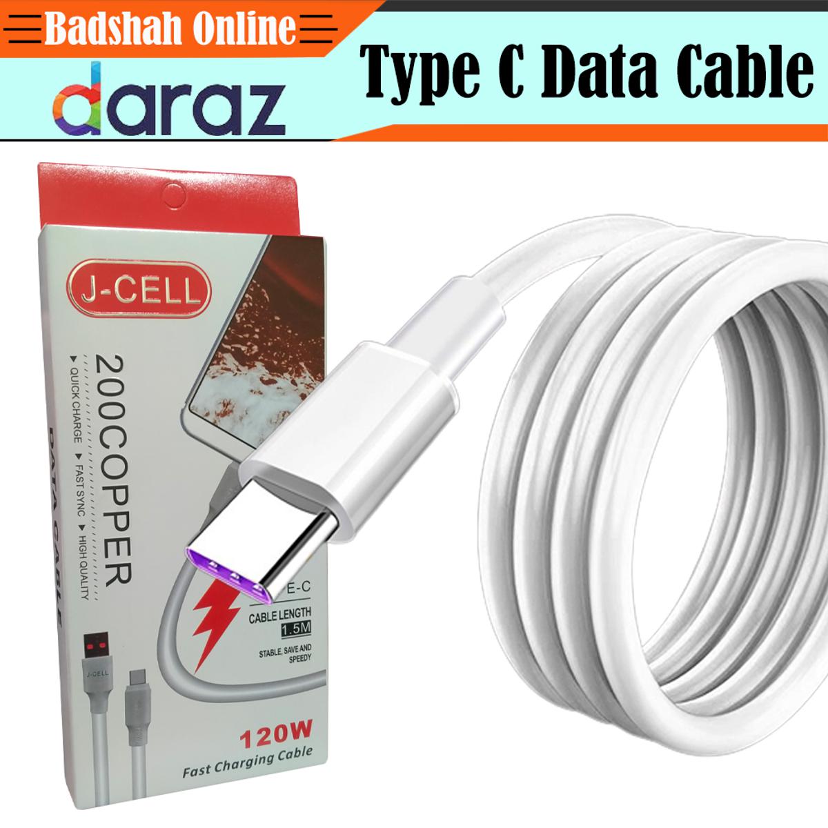 High Speed Type C USB Cable For Android Mobile Phones White Color ...