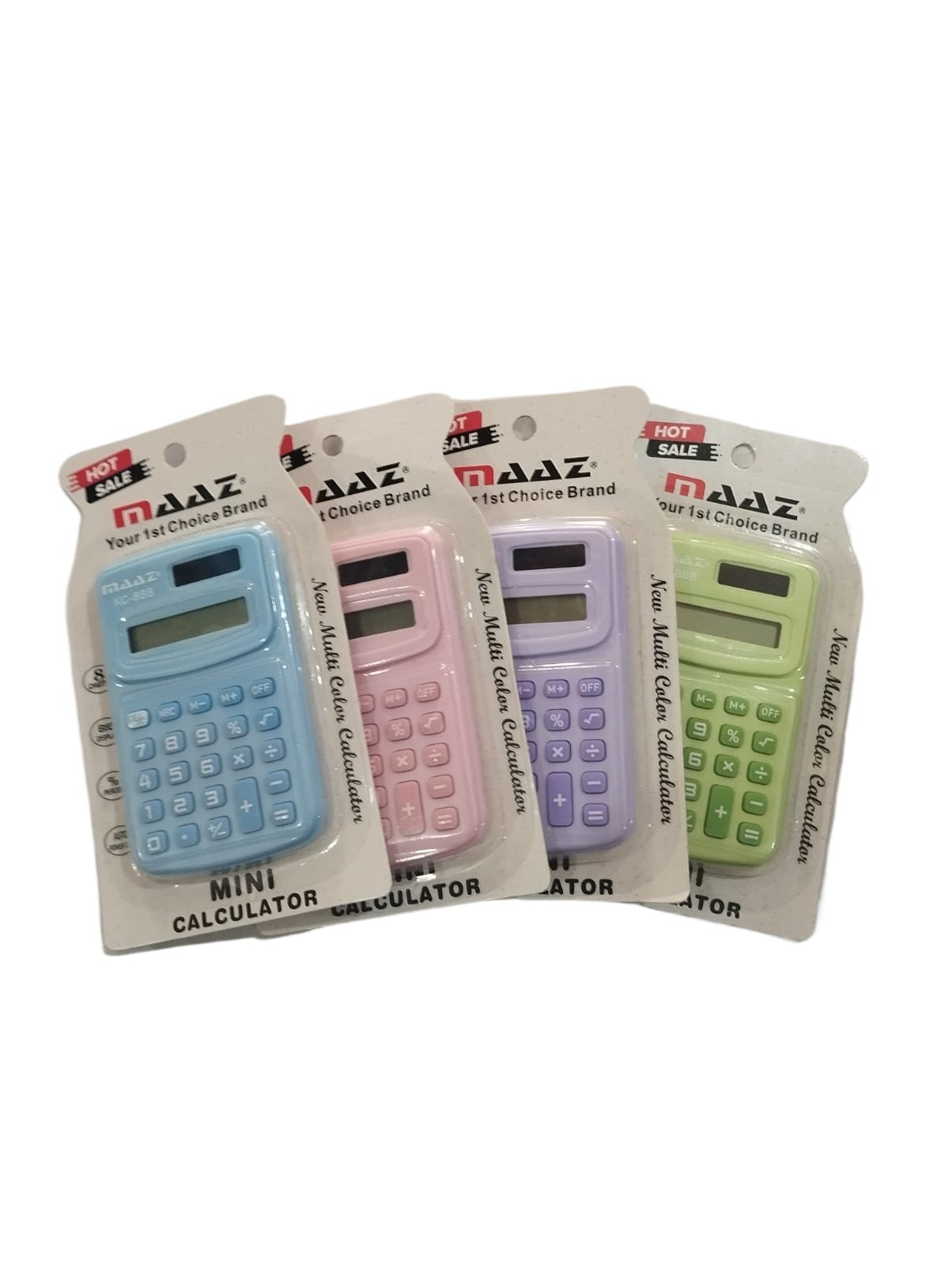 MAAZ Mini Cute Calculator 8 Digits Display Solar & Battery Dual power ...
