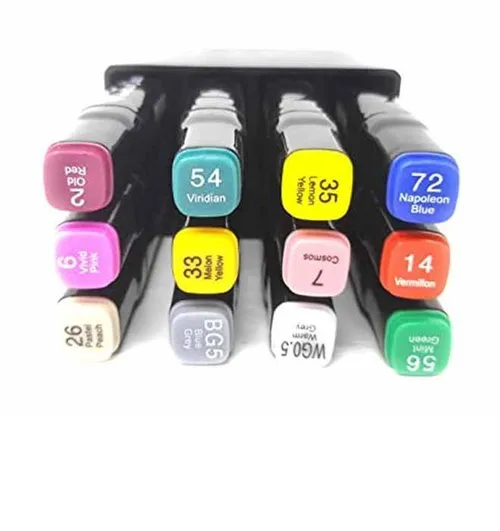 Touch Alcohol Markers Professional Art Set -Double Ended Blendable ...