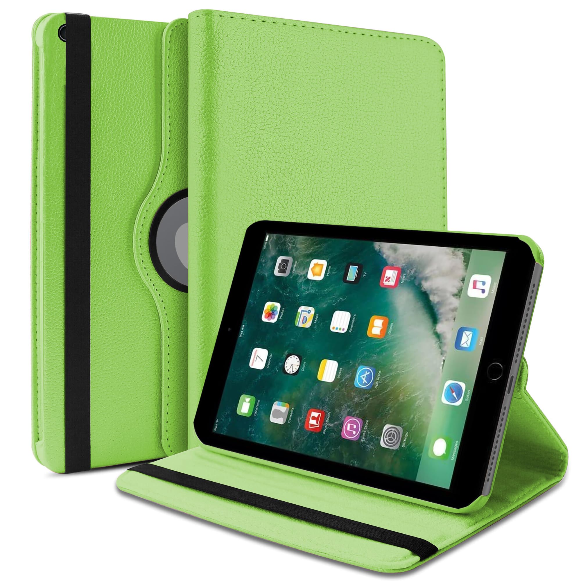 Ipad 9.7" 5/6 Gen Book Cover with 360 Rotating Stand Auto wake/sleep ...