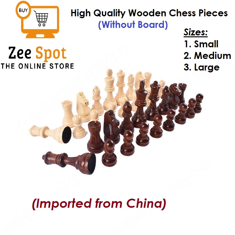 High Quality Wooden Chess Pieces Manual Game For Weighted Wooden Chess ...