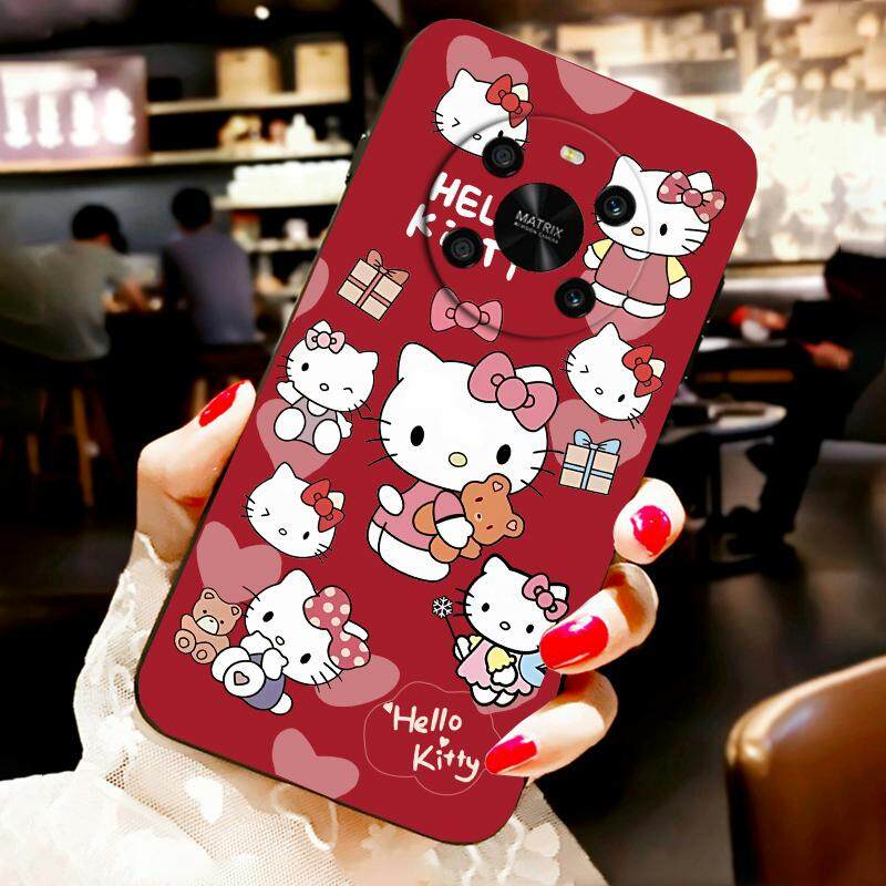 For Honor X9 4G Back Cover Case Fashion Cute kitty Square Frame Soft ...