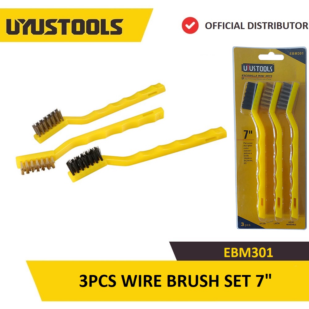 UYUSTOOLS EBM301 3PCS WIRE BRUSH SET | Daraz.pk