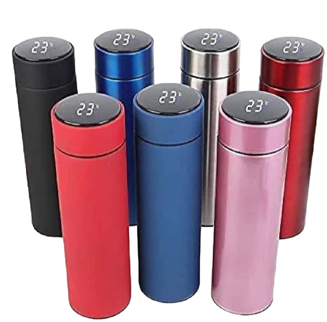 Thermos Water Bottle 500ml with smart LED temperature sensor display ...