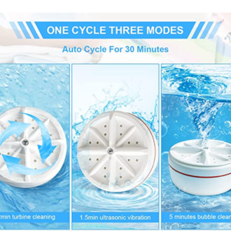 Mini Washing Machine USB Rotating Turbine Portable Washing Machine For ...