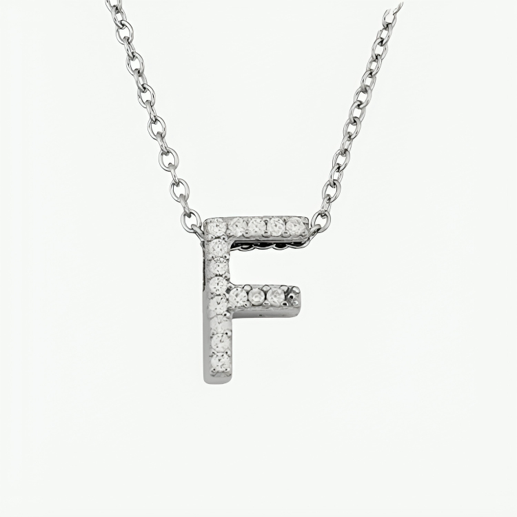 Silver Stainless Steel Alphabet Necklace/Locket/Pendants for Girls ...
