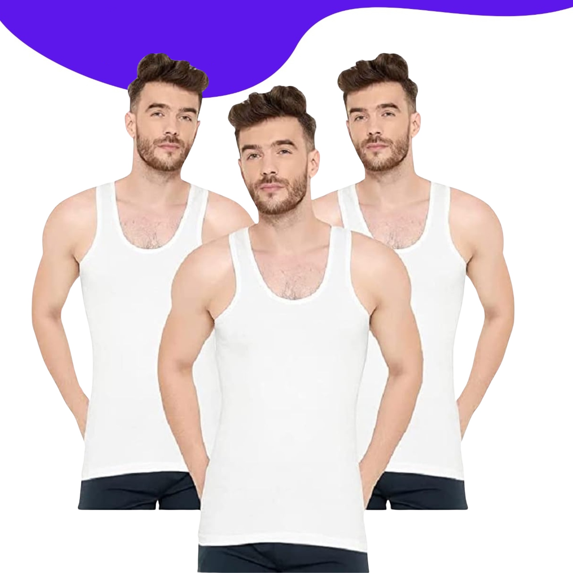 Pack of 1 3 & 6 High Quality White Vest For Men | Imported Cotton Vest ...