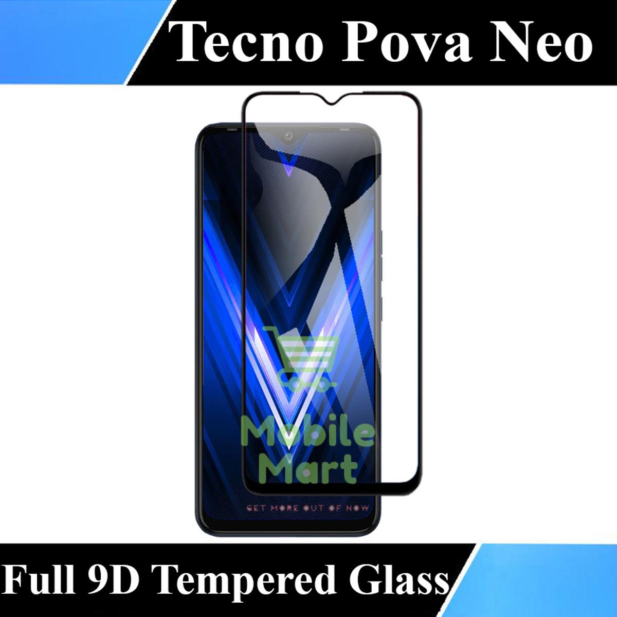 Tecno Pova Neo Glass Protector Curved 9D Glass Full Screen Edge To Edge ...