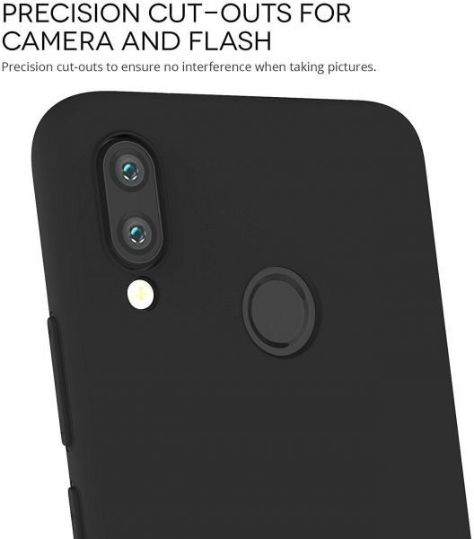 Huawei P20 Lite Matte Black Silicon Back Cover | Daraz.pk