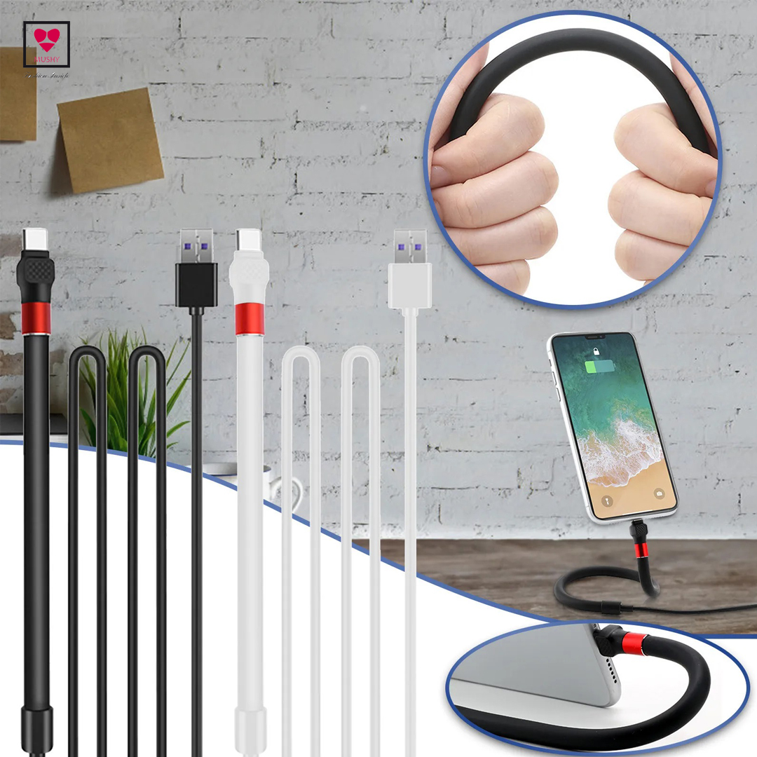 Flexible Bending Stand Lazy Bracket 2-in-1 iPhone Charger and Holder ...