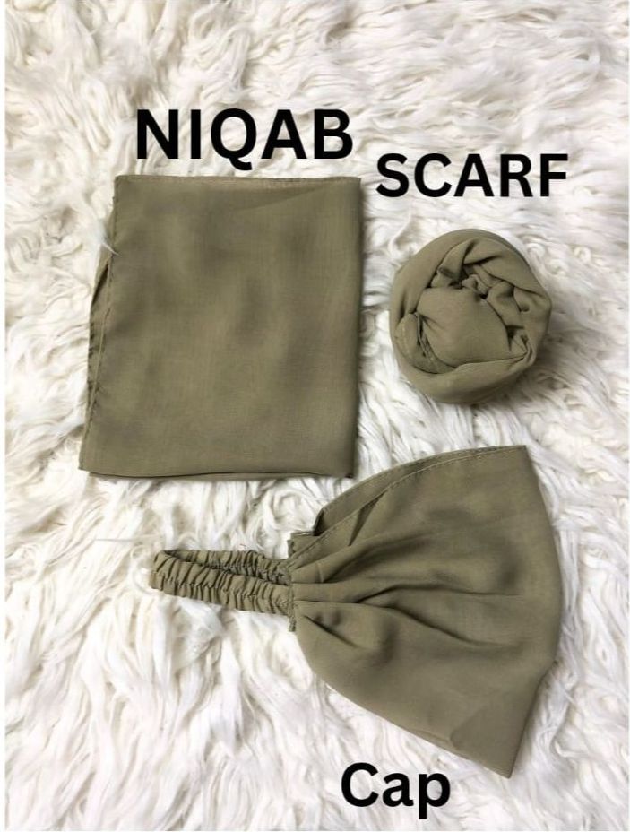 Chiffon Georgette Hijab Scarf Plus Niqab Patii Plus Cap stoller for ...