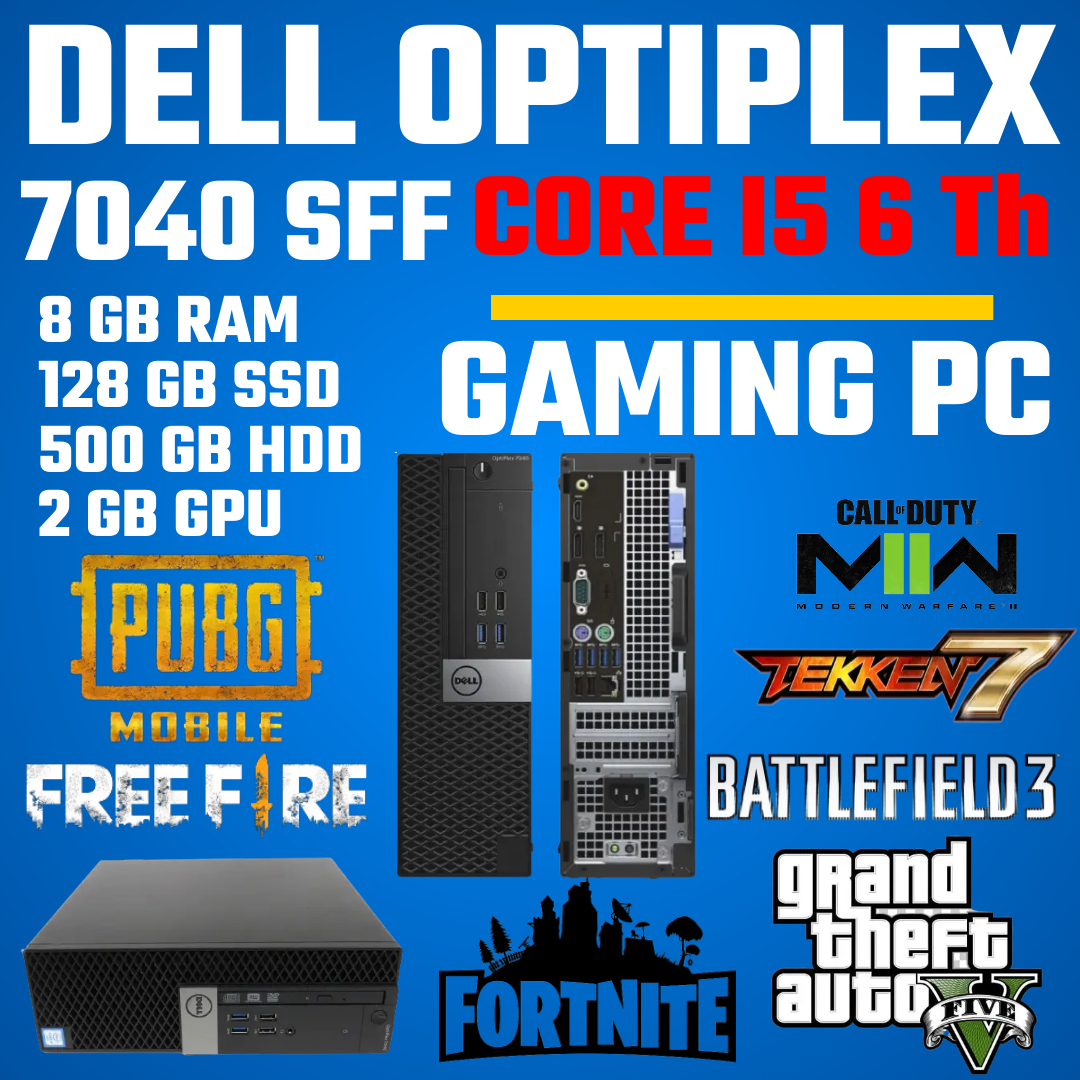 DELL OPTIPLEX 7040sff I5 6Th, 8GB DDR4 RAM, 128GB SSD, 500 GB HDD, 2GB ...