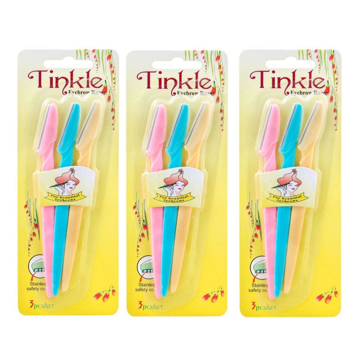 Pack of 3/Pack of 6/Pack of 9- Tinkle Eyebrow Razor For Women - Facial ...