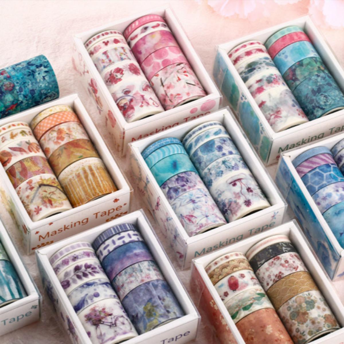 RHS Online 10 Rolls/Set Washi Tape Decorative Masking Tapes Sticky ...