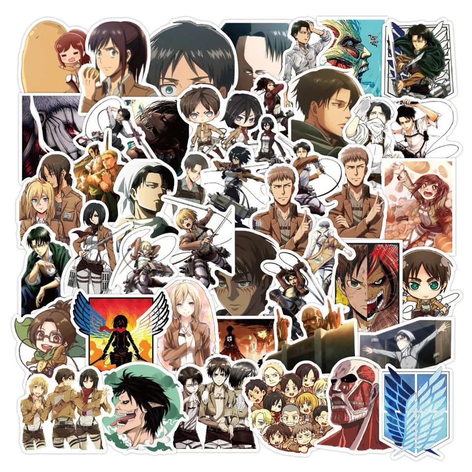 Attack on titan Stickers 10/25/50 pcs stickers | Daraz.pk