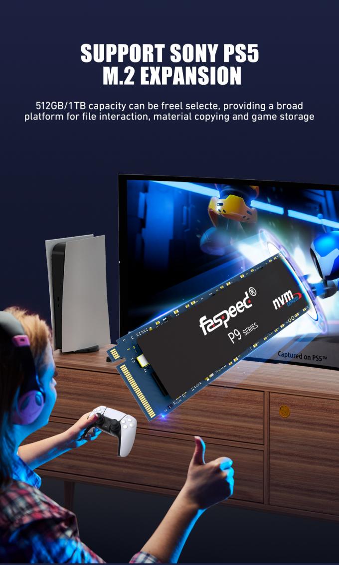 Faspeed PCIe 4.0 512GB 1TB M2 NVMe SSDs Gen4 Drive Solid State Disk For ...