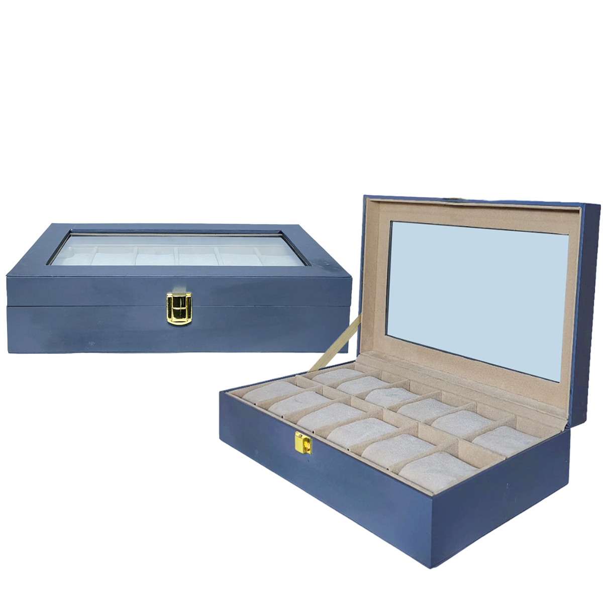 WATCH ZONE Original PU Leather Display Collection Storage 12 Grids ...