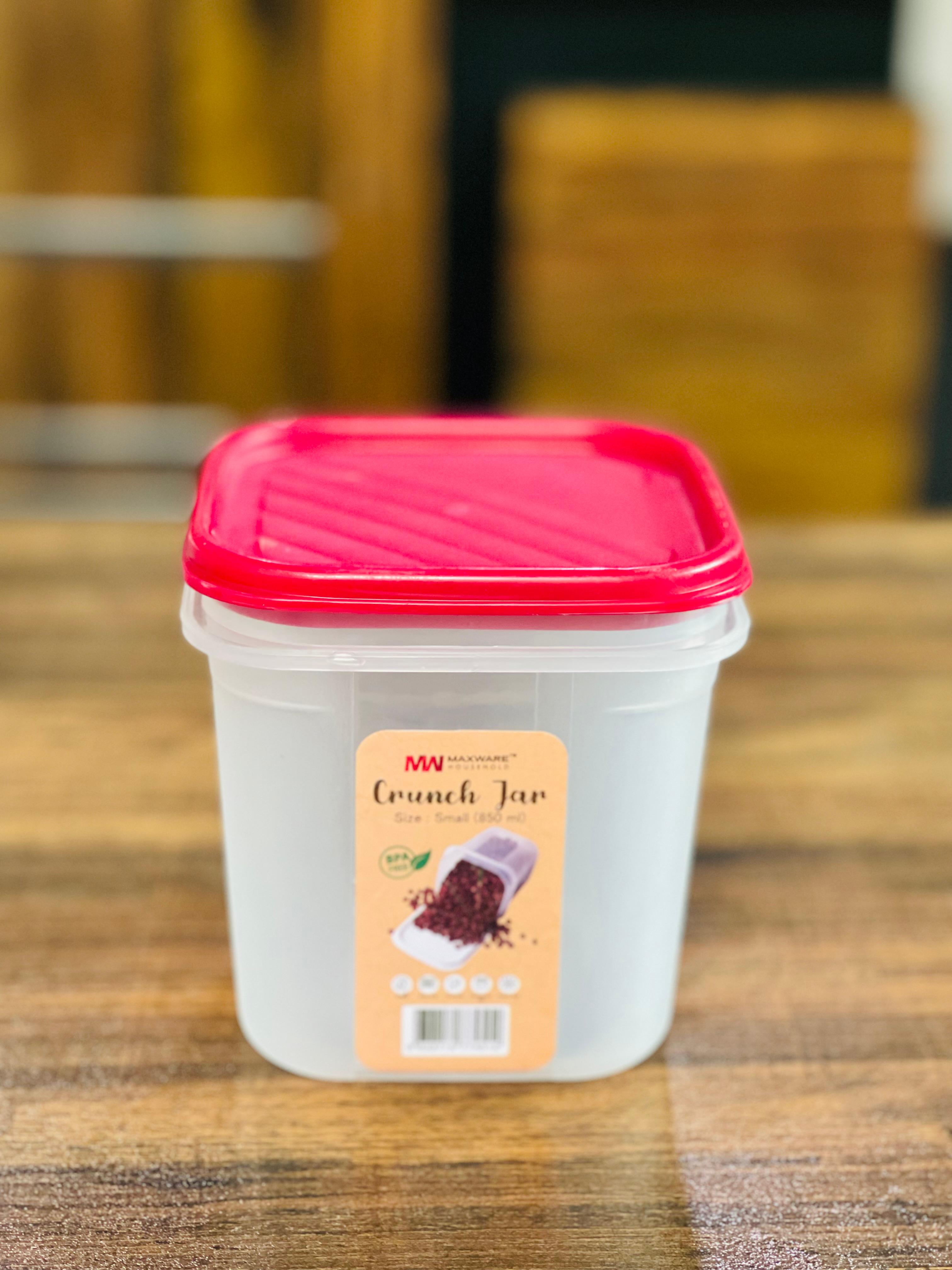 Crunch Jar Small 850ml Compact Transparent Storage Jar with Airtight ...