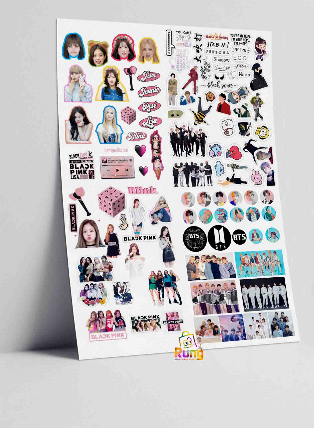 Blackpink Bts kpop Sticker sheet unctu | Daraz.pk