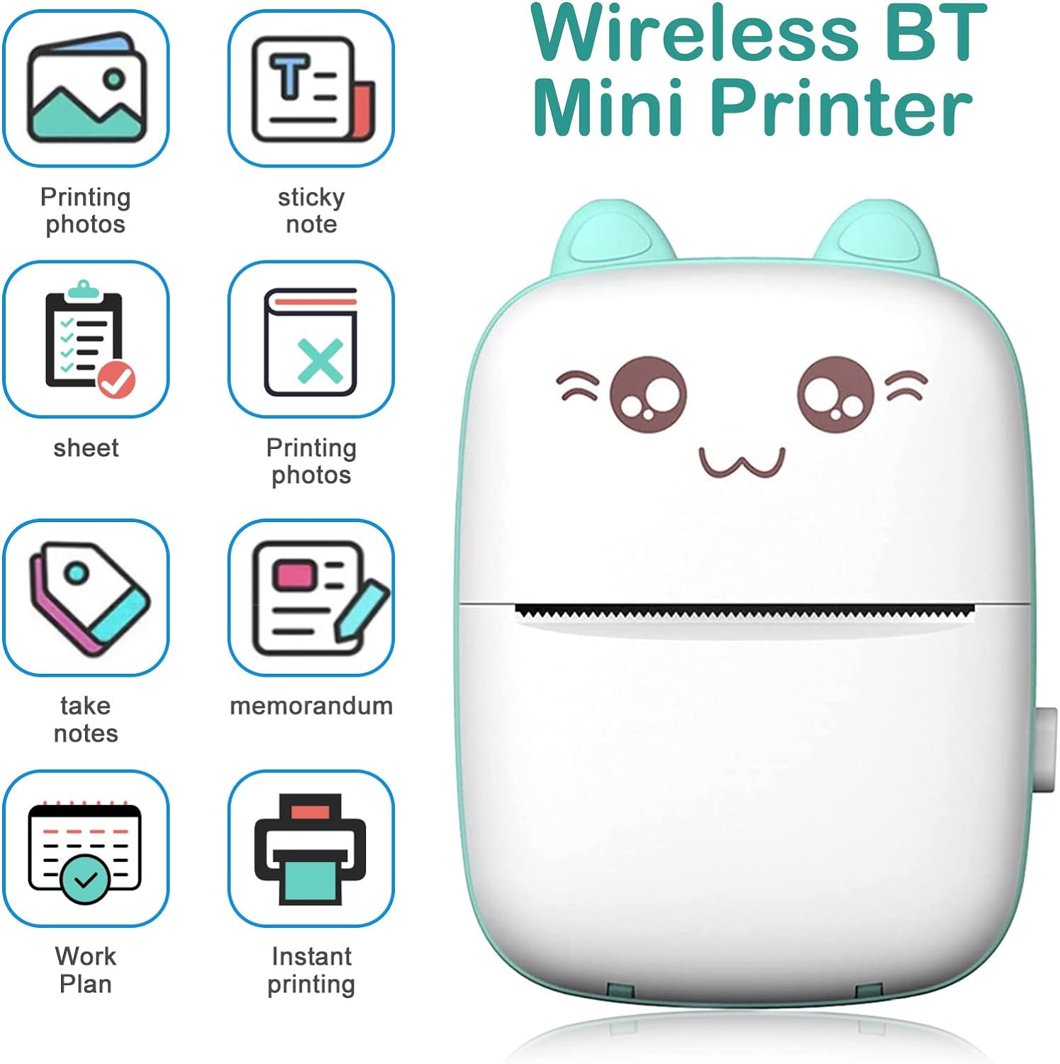 Mini Portable Thermal Printer, TIKTOK Gifts for Kids, Pocket Printer ...