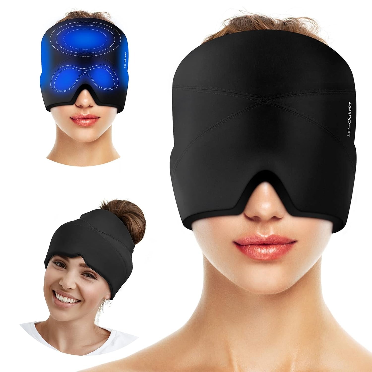 Original Reusable Hot & Cold Gel Headache Relief Cap - 360° Migraine ...