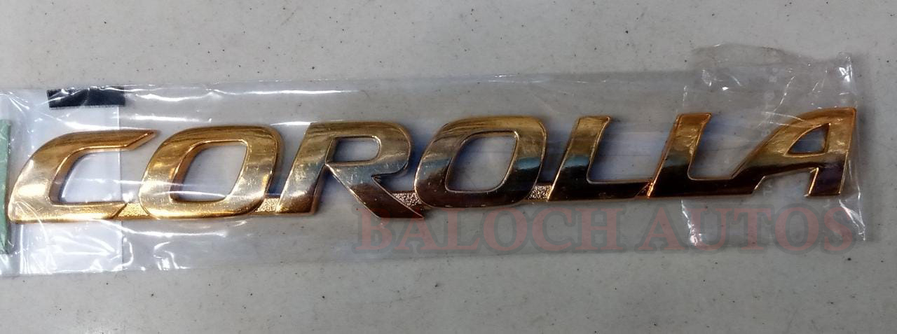 COROLLA Emblem Gold - 1 Piece COROLLA Logo | Daraz.pk